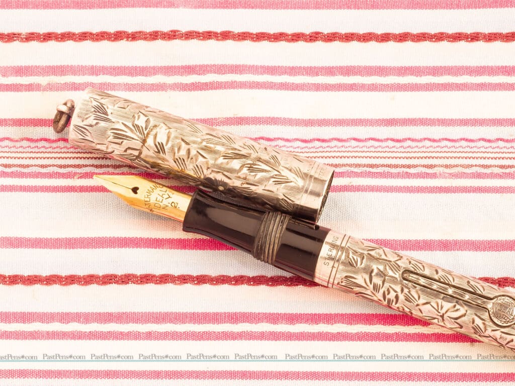Waterman Sterling Silver Overlay Hand-Engraved Floral Pen