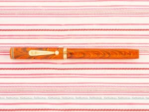 Waterman 7 Red Ripple Woodgrain Blue Blunt Fountain Pen