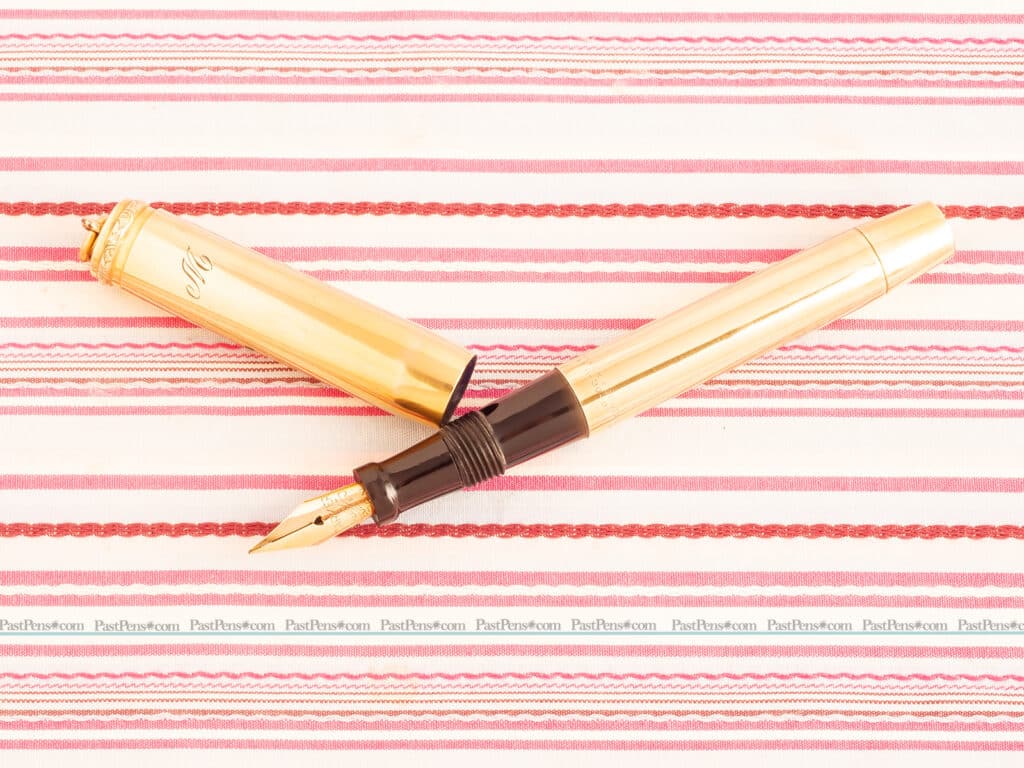 Parker Lucky Curve #98 Plain Overlay Gold Fountain Pen