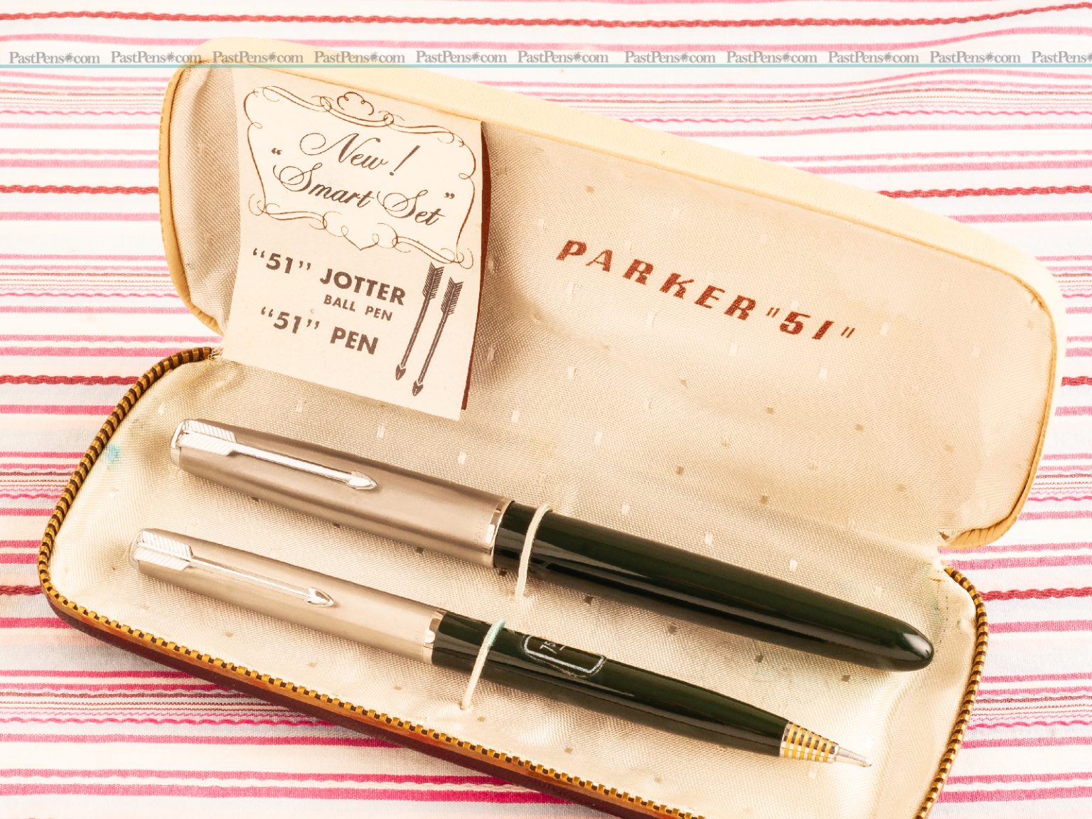 Parker 51 Fountain Pen Pencil Set Forest Green New Old Stock