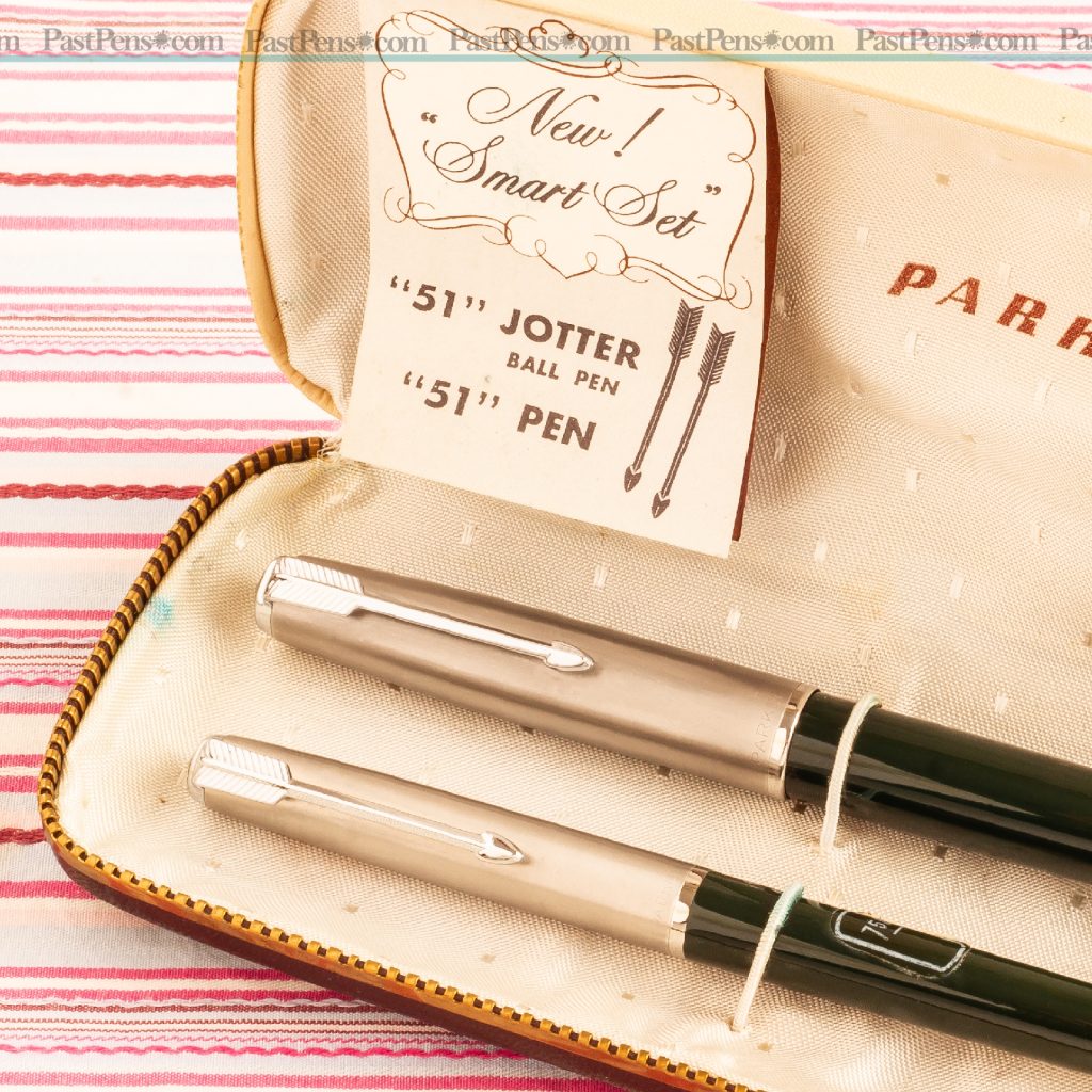 Parker 51 Fountain Pen Pencil Set Forest Green New Old Stock